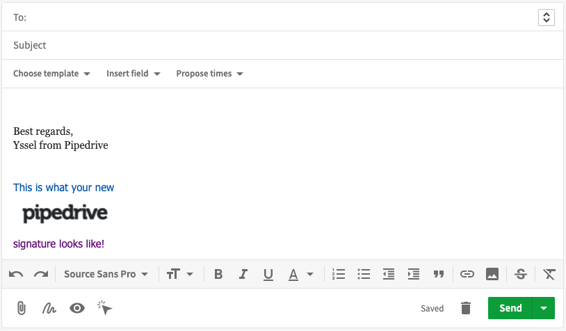 Email signature - Knowledge Base | Pipedrive